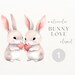Watercolour Bunnies in Love | Bunny Clipart | Digital Download ...