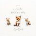 Baby Fox Clipart Woodland Animals Adorable Fox Clipart Forest Animals ...
