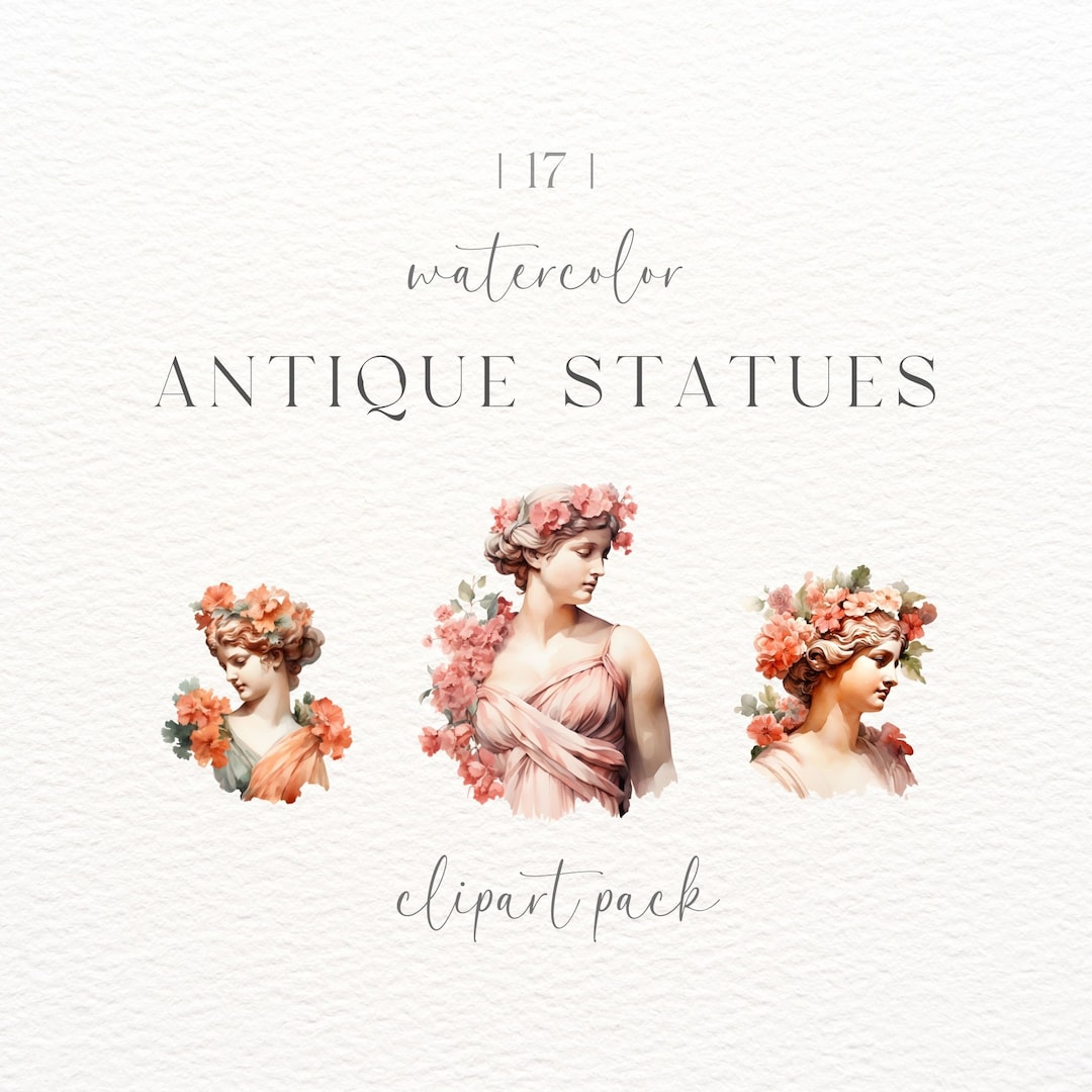 Watercolor Statues Clipart | Greek Mythology | Digital Download ...