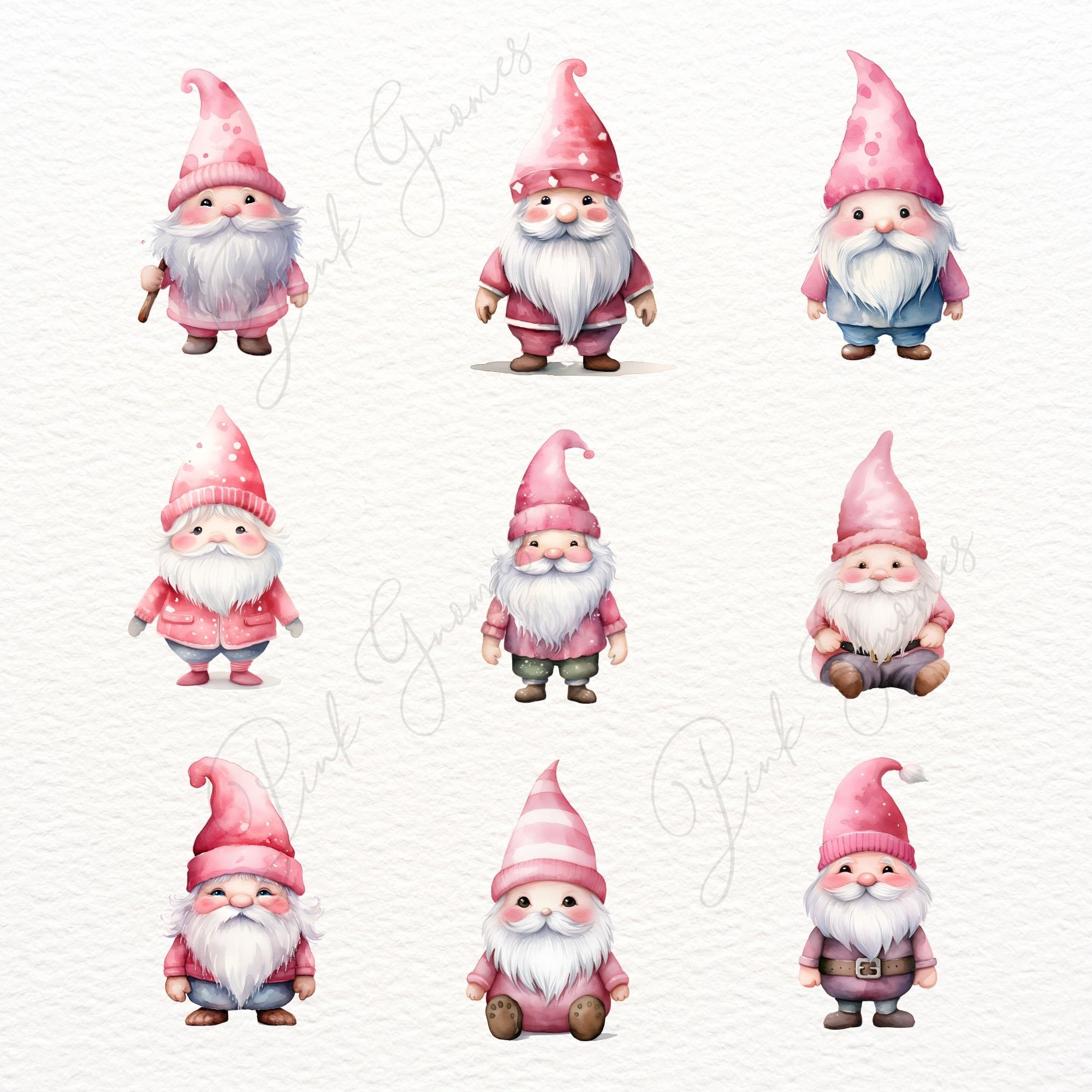 Pink Christmas Gnomes Clipart Christmas Gnome Clipart Christmas Png ...