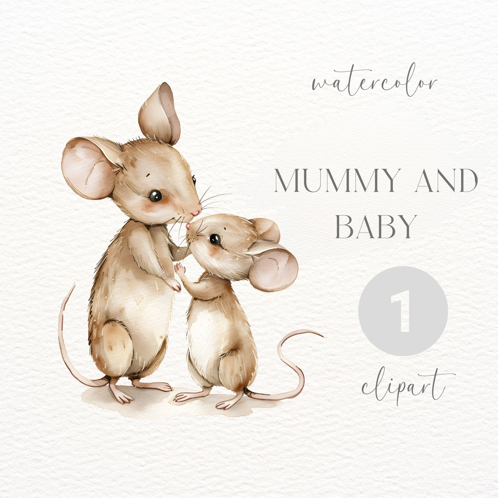 Baby Mouse Watercolour Clipart | Digital Download | Commercial Use ...