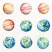 Space Clipart | Watercolor Planets Graphics | Galaxy Clipart | Solar ...