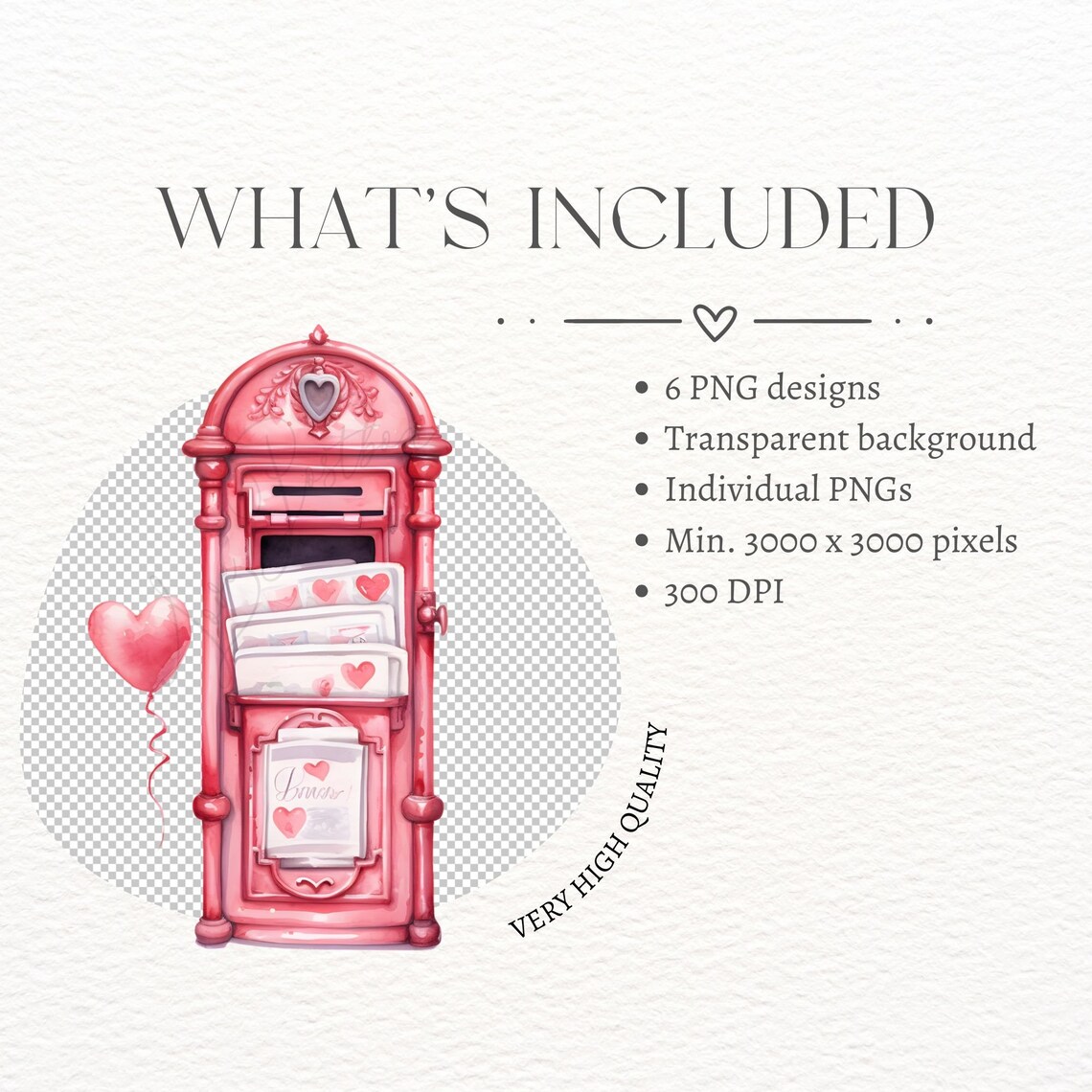 Love Postbox | Watercolour Postbox Clipart | Digital Download ...