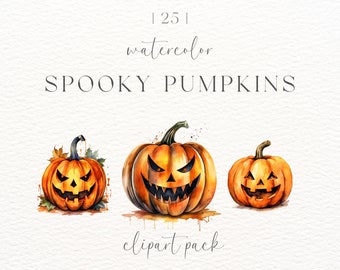 Watercolor Halloween Clipart. Commercial Use - Etsy