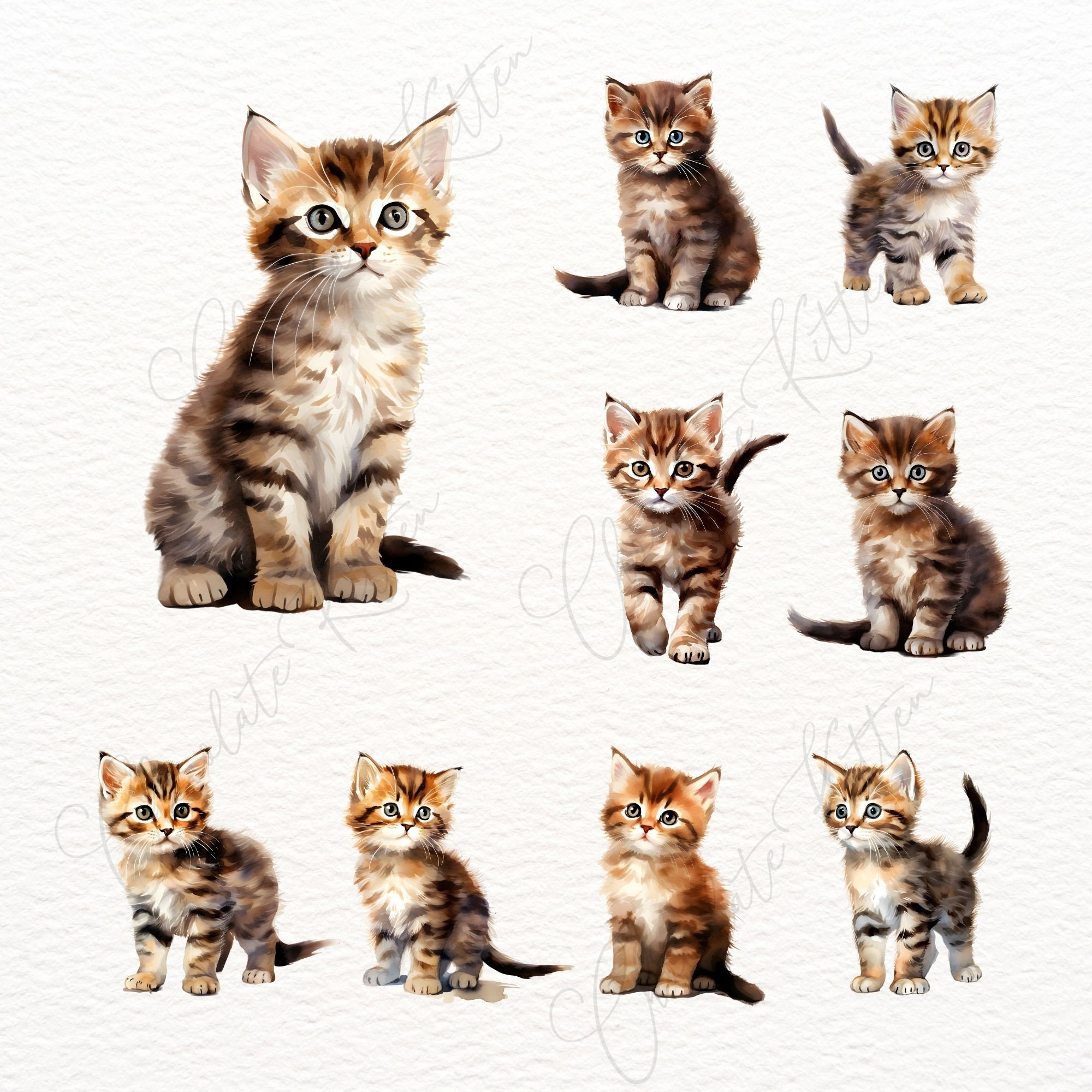 Kitten Clipart | Digital Download | Christmas Clipart | Pet Clipart ...