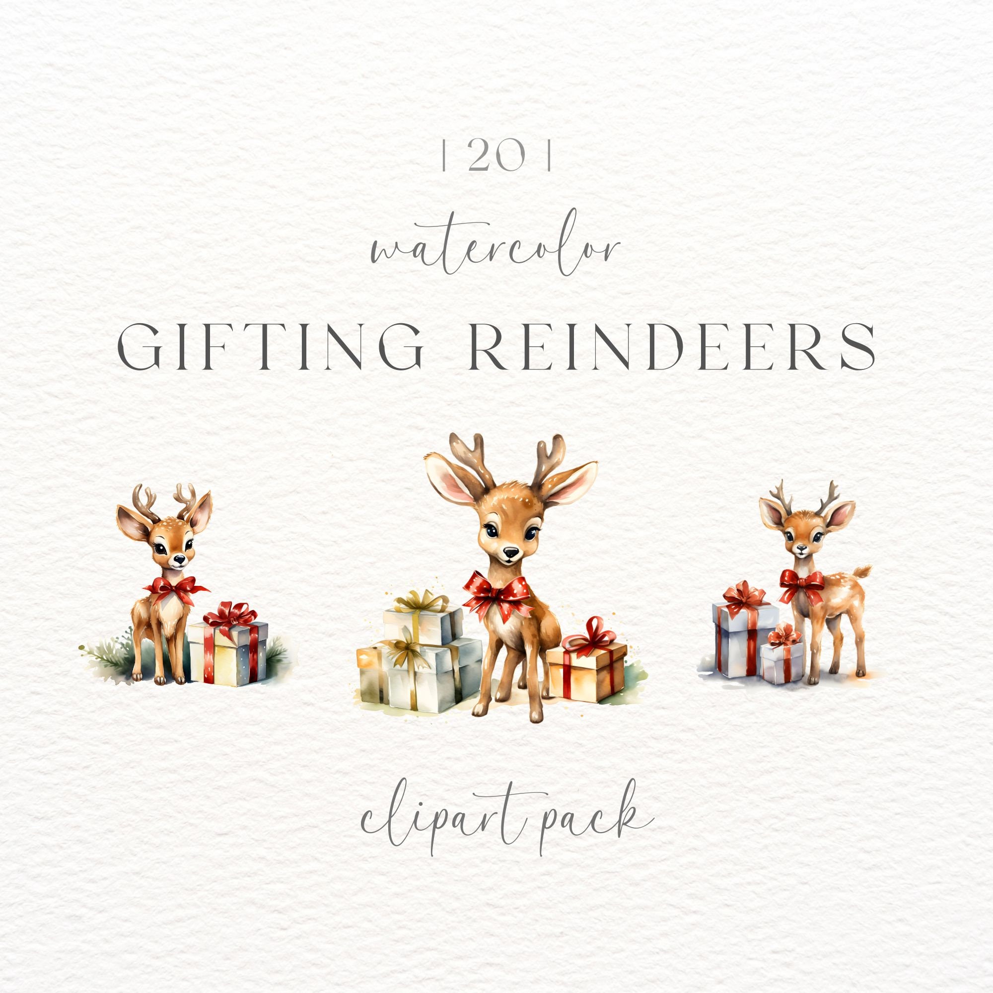 Watercolor Reindeer Clipart Commercial Use Transparent Png Girl ...