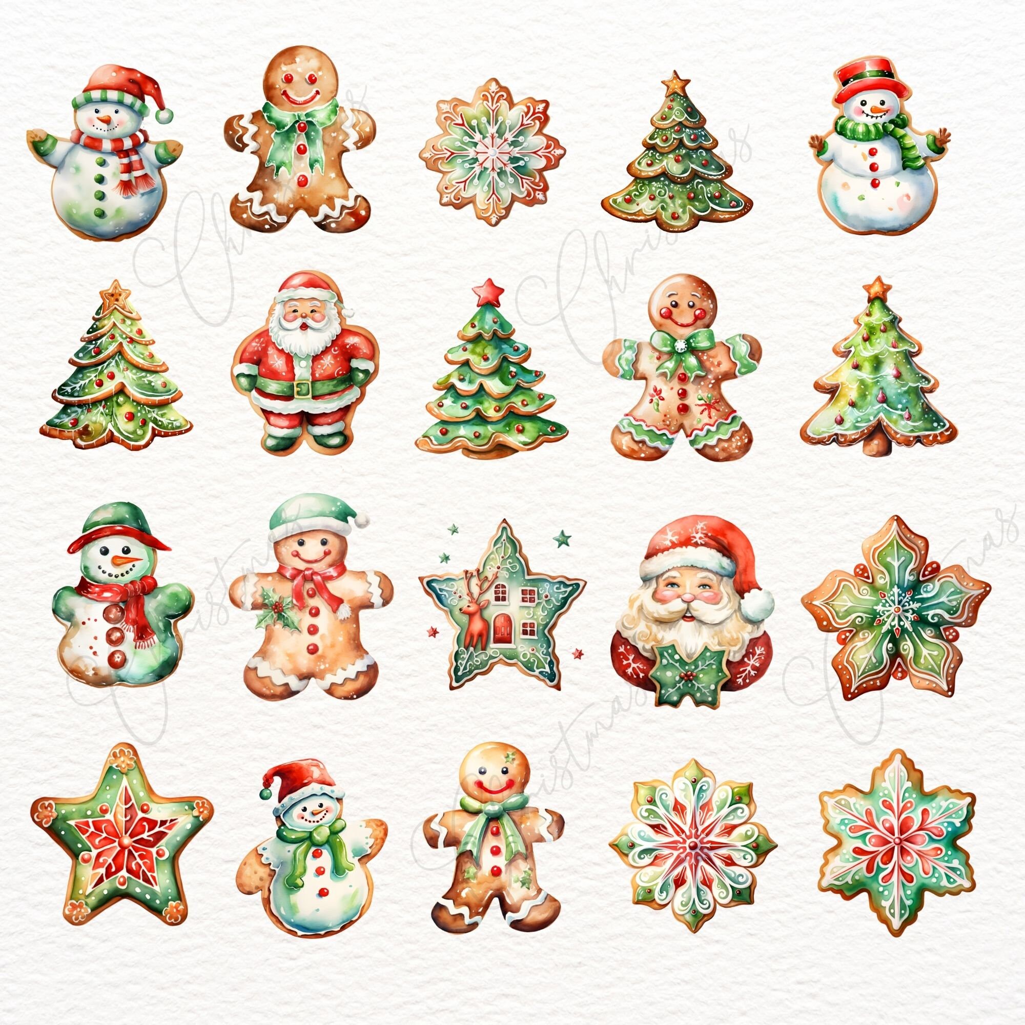 Christmas Cookies Clipart | Digital Download | Commercial Use Clipart ...