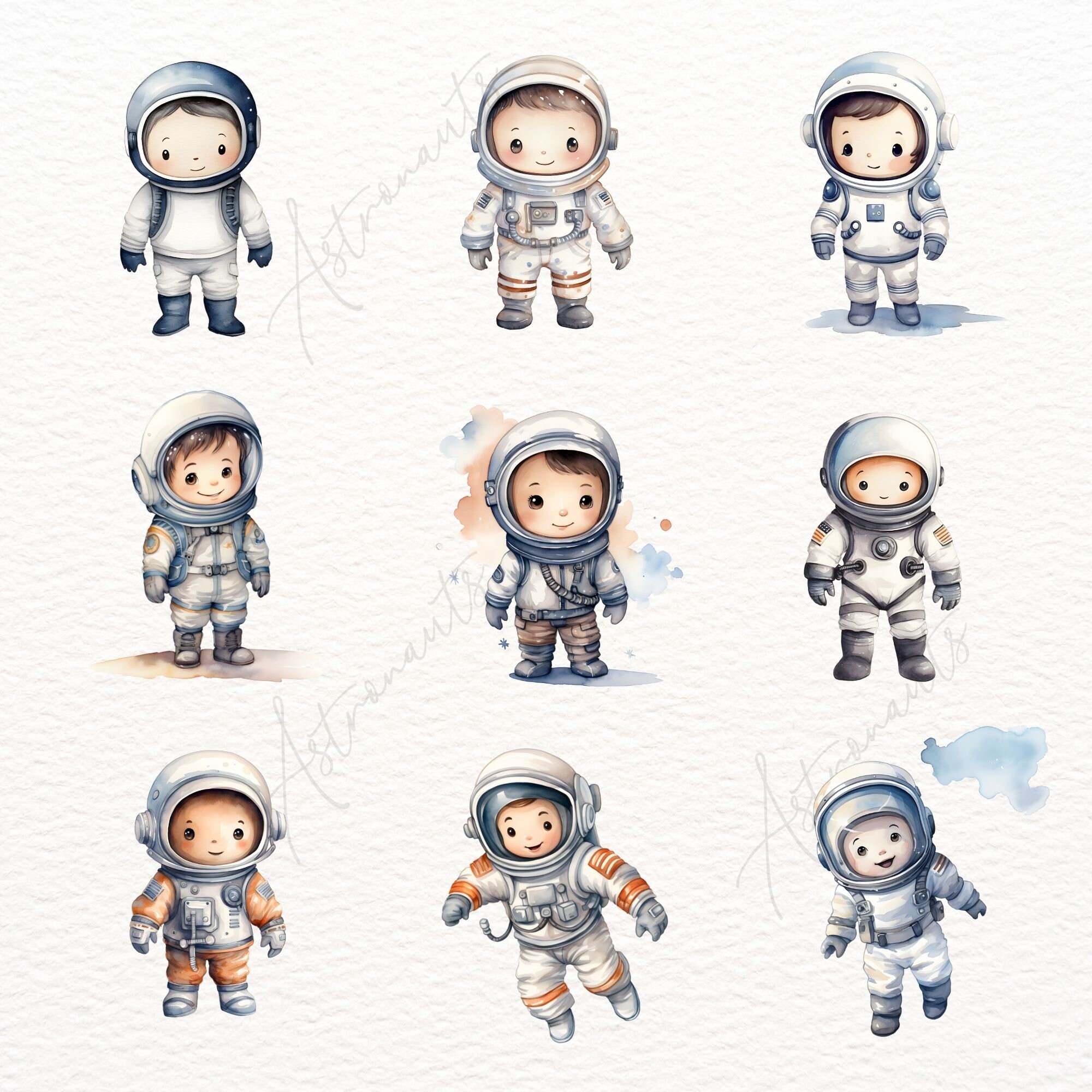 Astronaut Clipart: Space PNG, Moon Graphics (digital Download) - Etsy