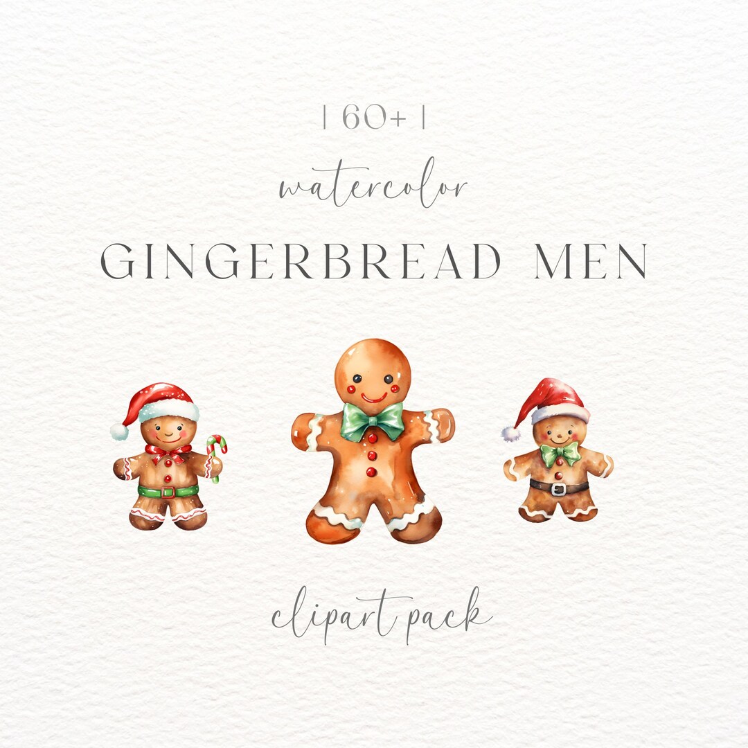 Gingerbread Man Clipart | Commercial Use | Christmas Cookies Clipart ...