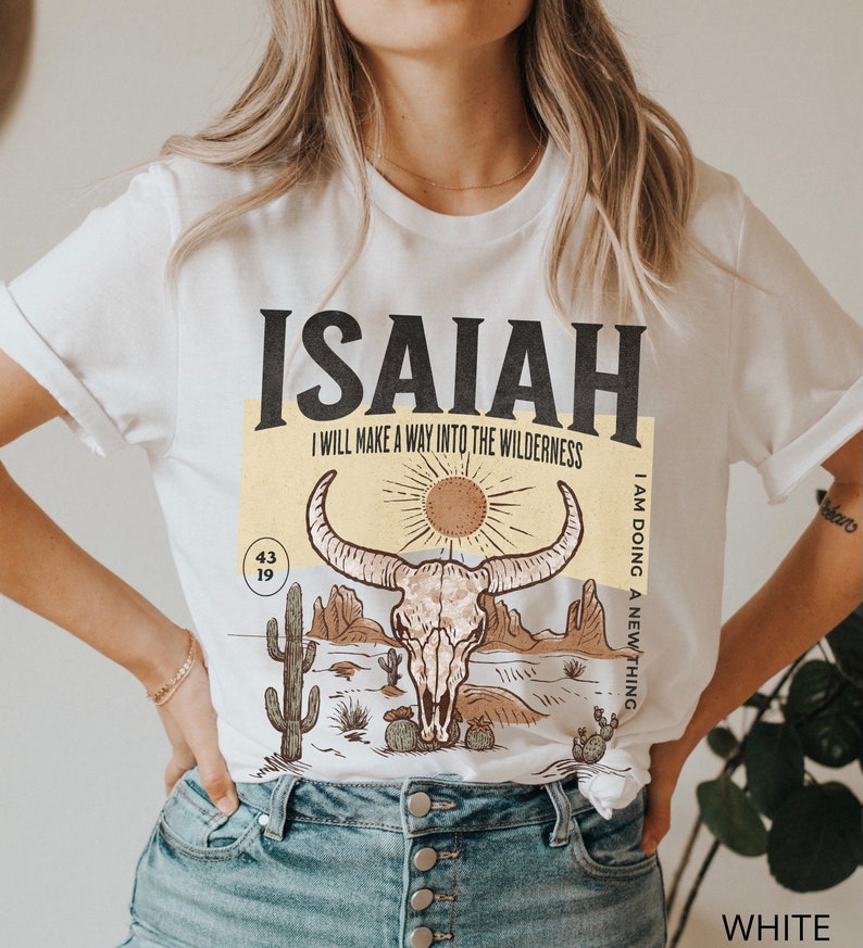 Christian Woman Western Shirt Bible Verse Isaiah Religious Gift Tshirt ...