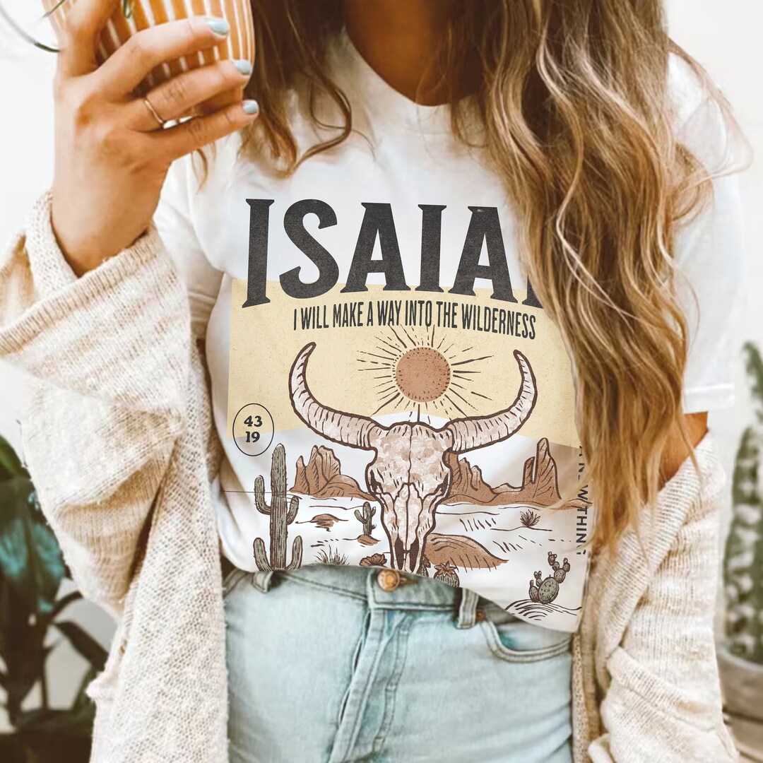 Christian Woman Western Shirt Bible Verse Isaiah Religious Gift Tshirt ...