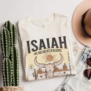 Christian Woman Western Shirt Bible Verse Isaiah Religious Gift Tshirt ...