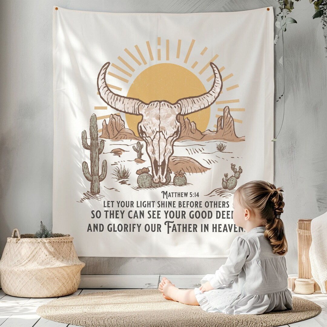 Christian Bible Verse Tapestry: Religious Home Decor Wall Art - Etsy