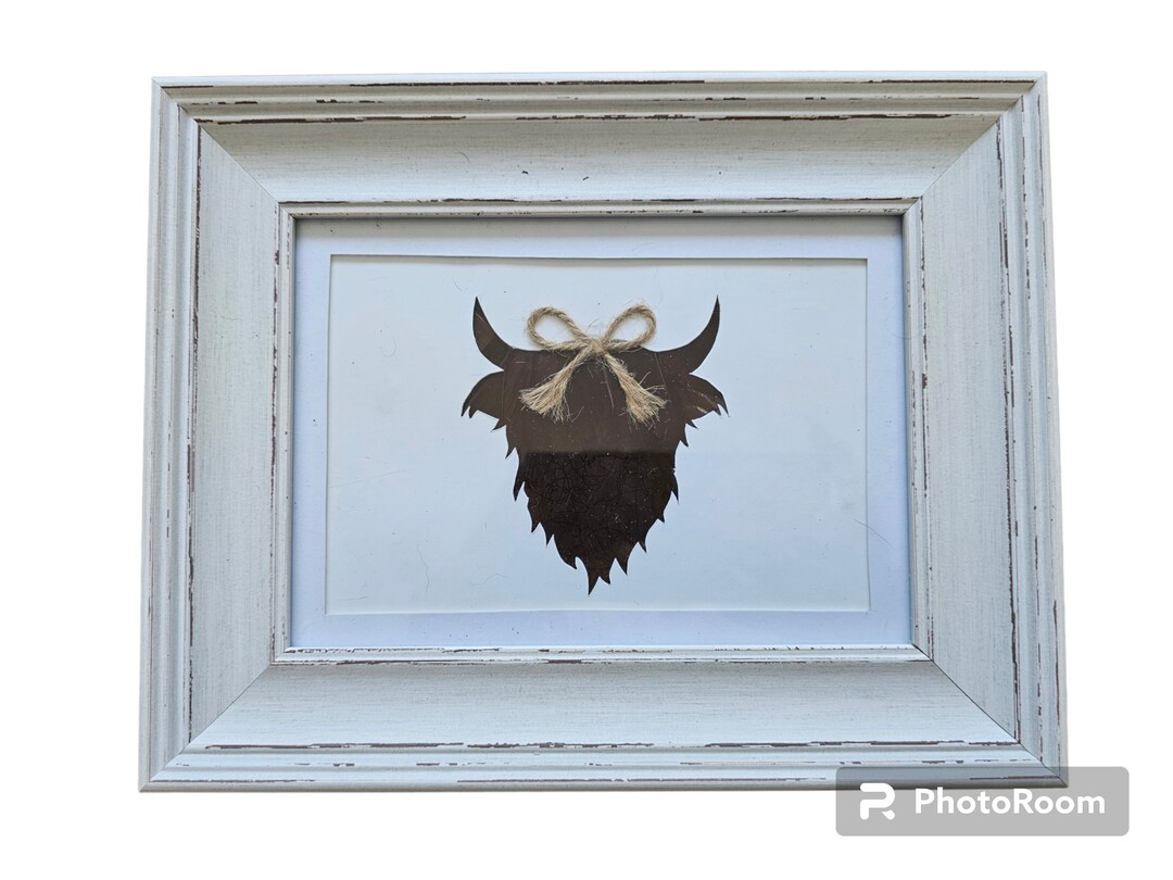 Highland Cow Feather Art - Etsy