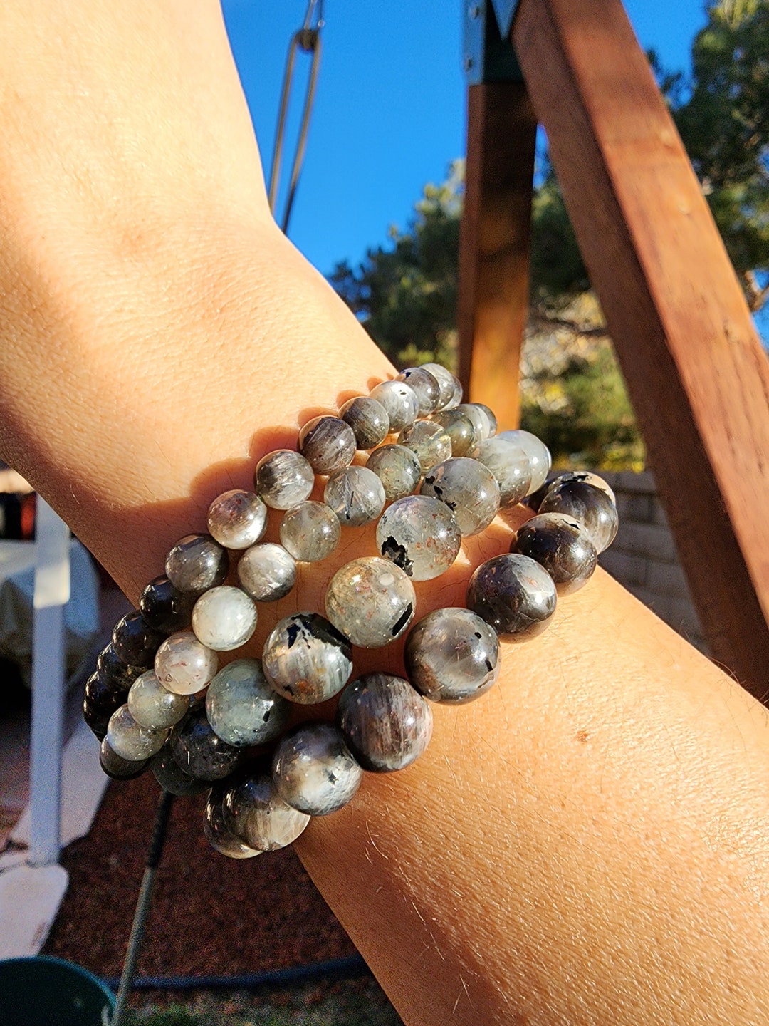 STARLIGHT Moonstone, Flashy Skeletal Moonstone W/ Sunstone Bracelets ...