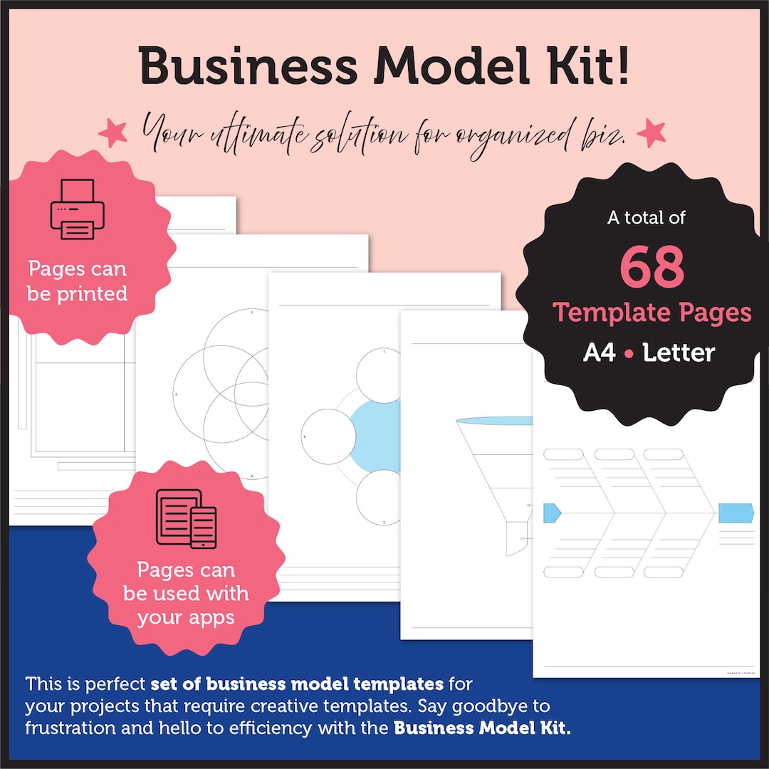 Business Model Graph Kit. Digital and Print Grid Paper. Eisenhower and ...