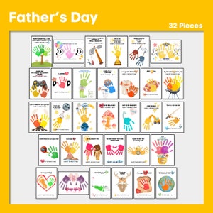 Printable Father's Day Handprint Art Bundle for Preschool Kids, 70+ Fun ...