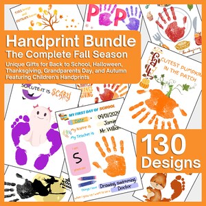 The Complete Fall Season Handprint Art Bundle: 130 Handprint Crafts for ...