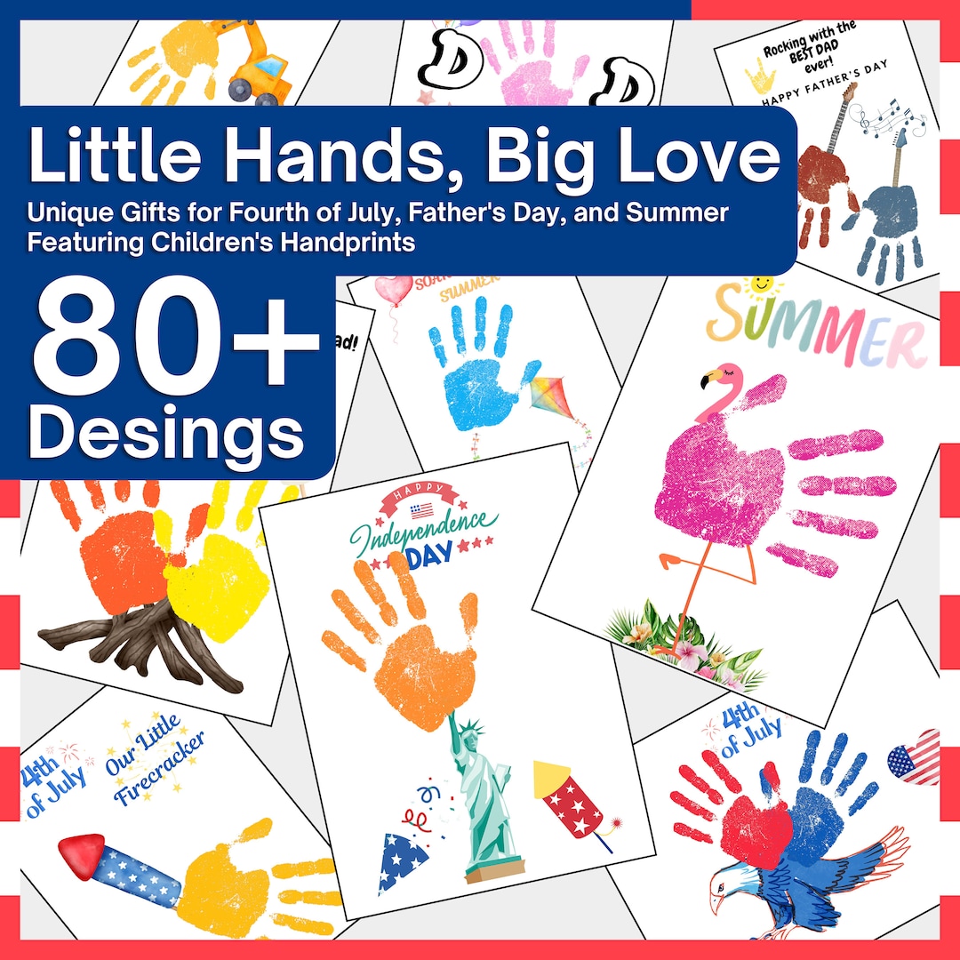 DIY 4th of July Printables for Kids, 80+ Creative Handprint, Footprint ...