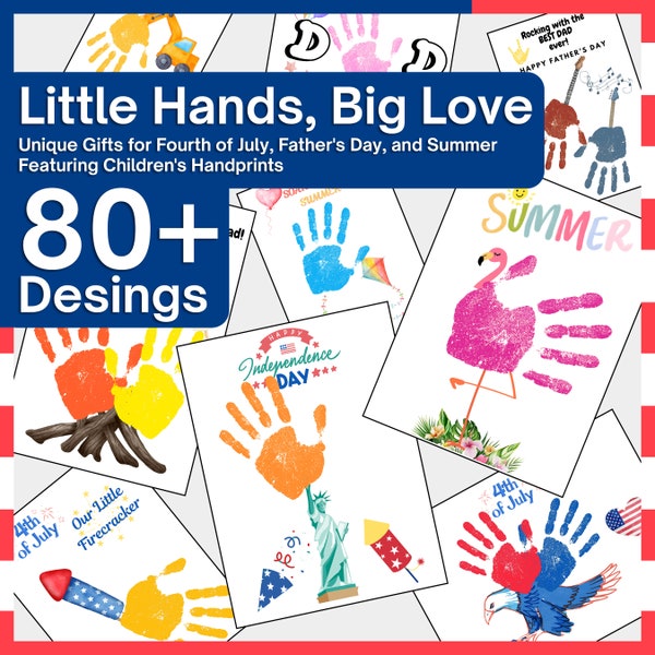 July 4th Handprint Art - Etsy