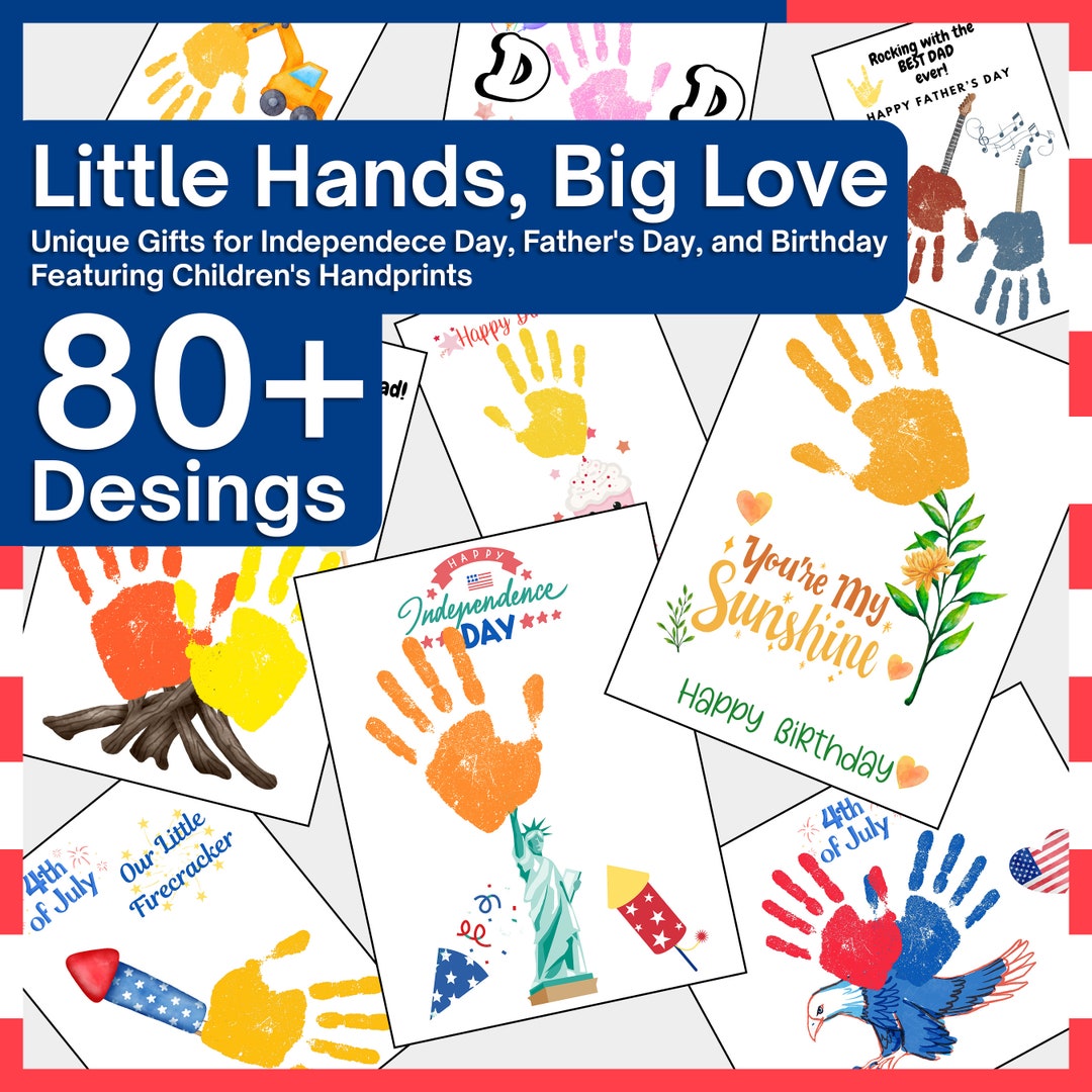 Handprint Arts for Father's Day, 4th of July, and Birthday Celebrations ...