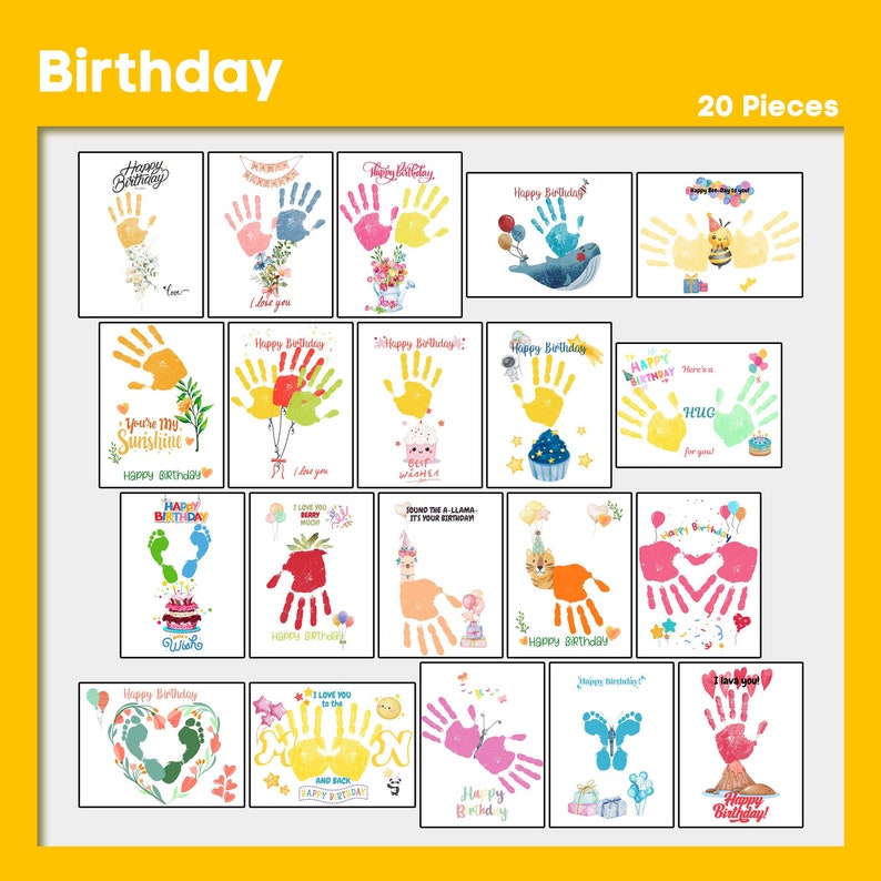 Printable Father's Day Handprint Art Bundle for Preschool Kids, 70 Fun ...