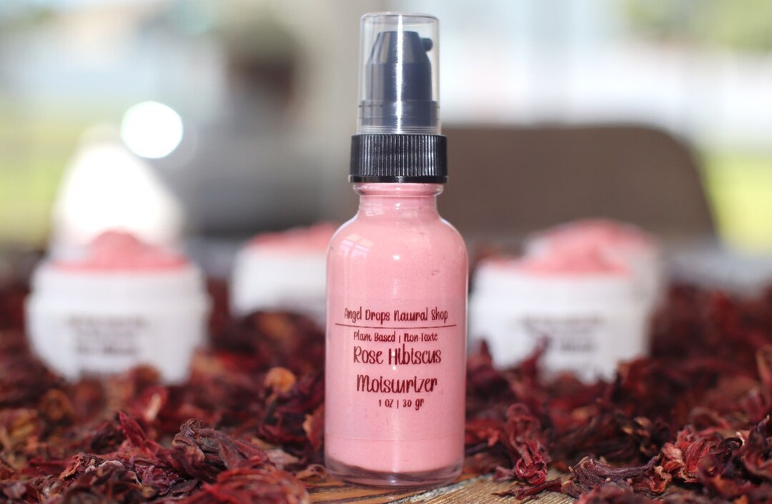 Luxury Rose Hibiscus Face Moisturizer All Natural 1 Oz, 1.7 Oz and 6 Oz ...