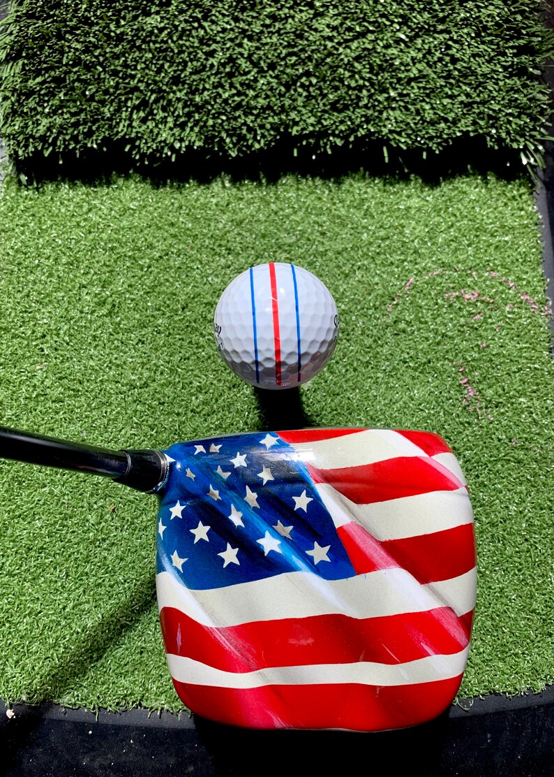 American Flag Golf Club Hand Painted - Etsy