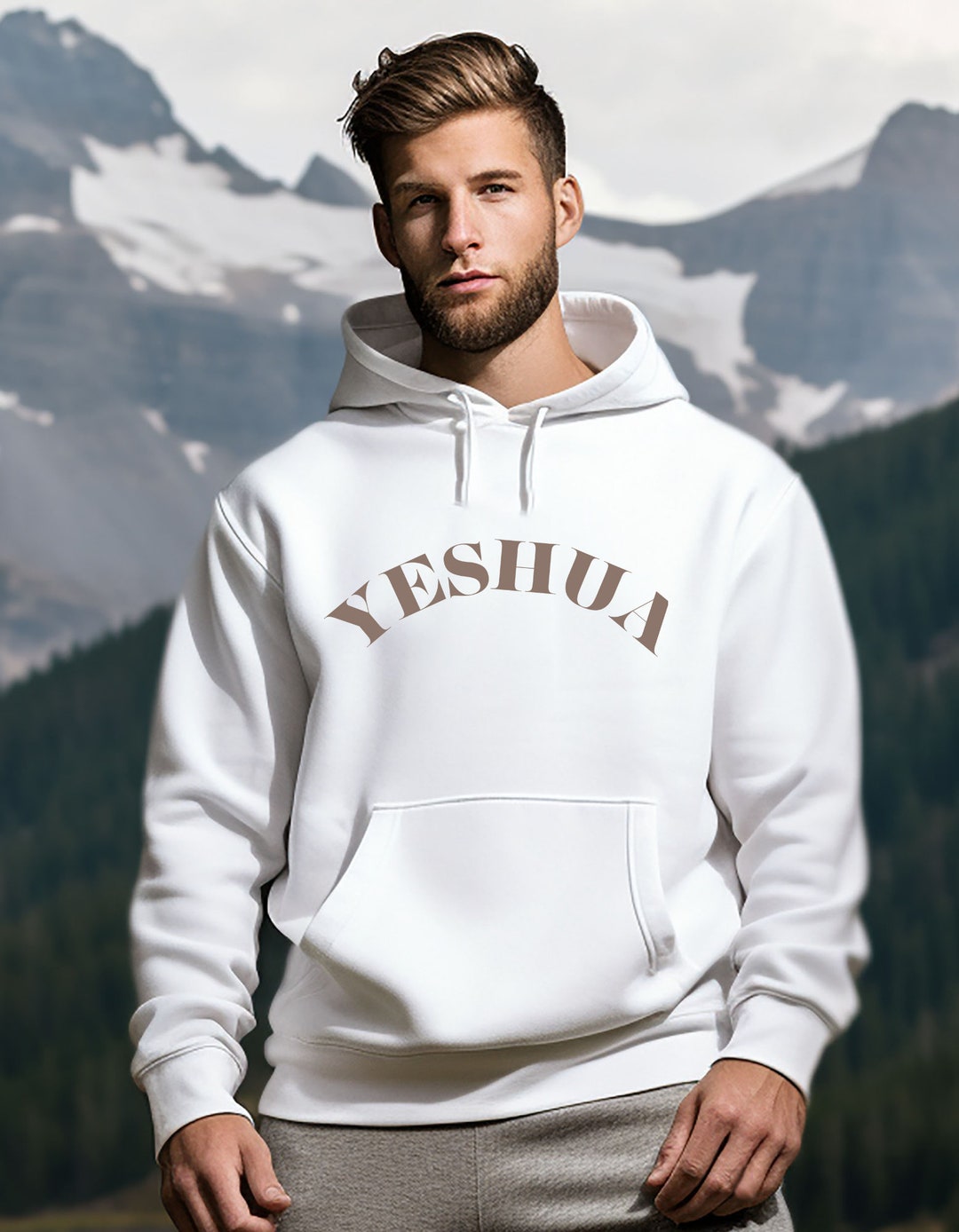 Yeshua Men's Christian Hooded Sweatshirt - Etsy