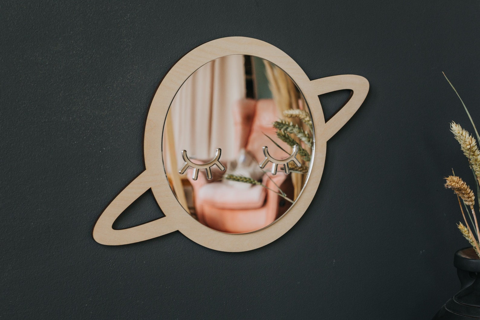 Wooden Planet Kids Mirror, Montessori Nursery Decor - Etsy