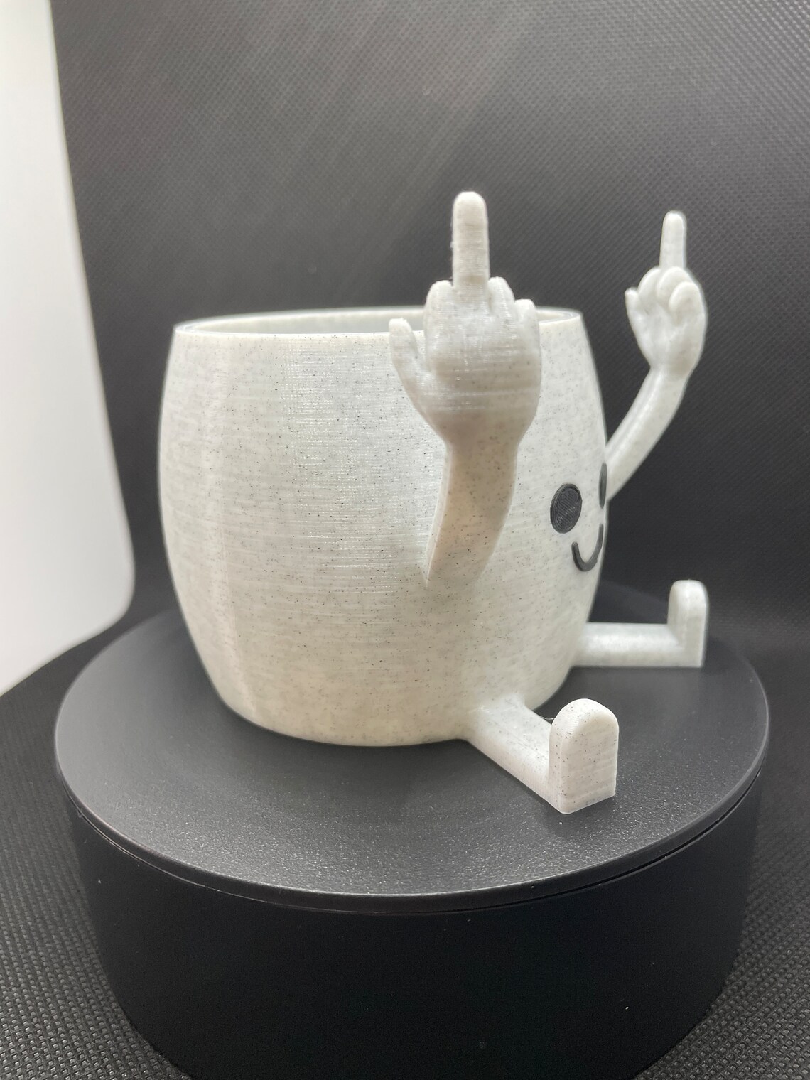 Happy Middle Finger Plant Pot Unique Cute Succulent Planter ...