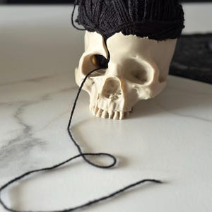 Skull Yarn Bowl | Crocheting & Knitting Accessory | Craft Wool Yarn ...