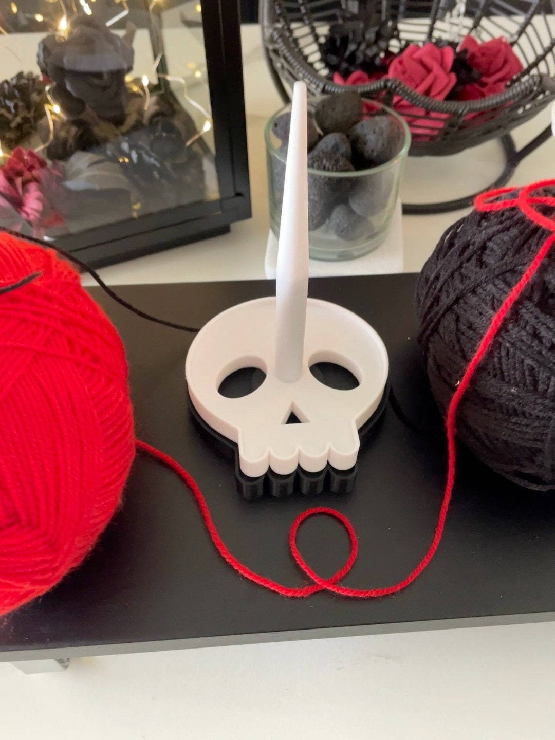 Skull Yarn Spinner | Spinning Yarn Tool | Unique Gift for Crocheters ...