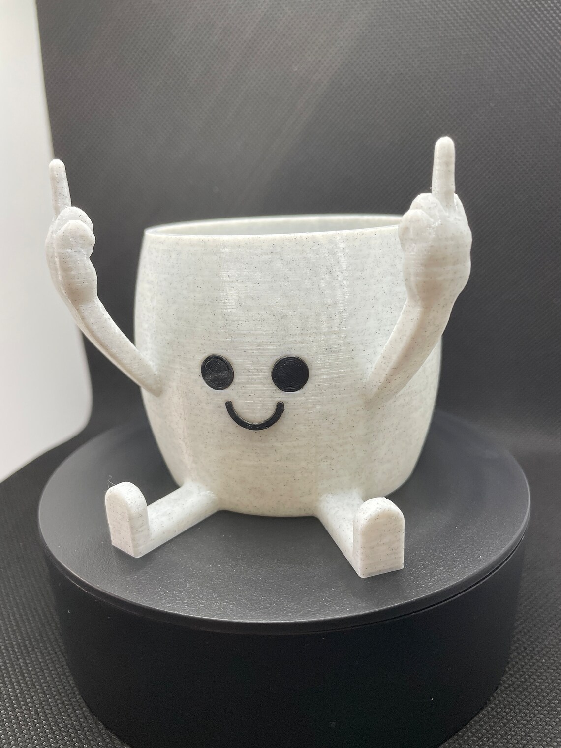 Happy Middle Finger Plant Pot Unique Cute Succulent Planter ...