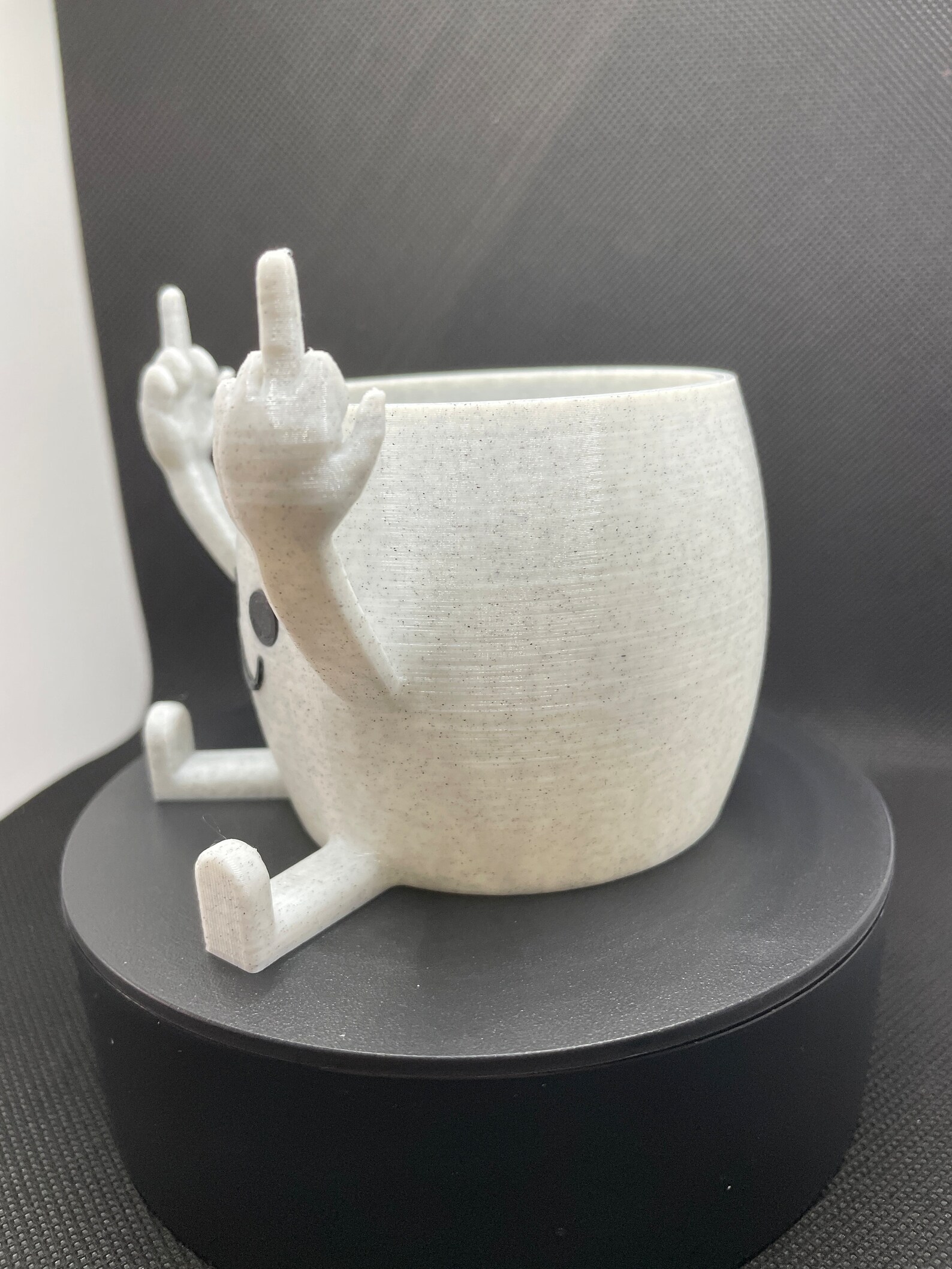 Happy Middle Finger Plant Pot Unique Cute Succulent Planter ...