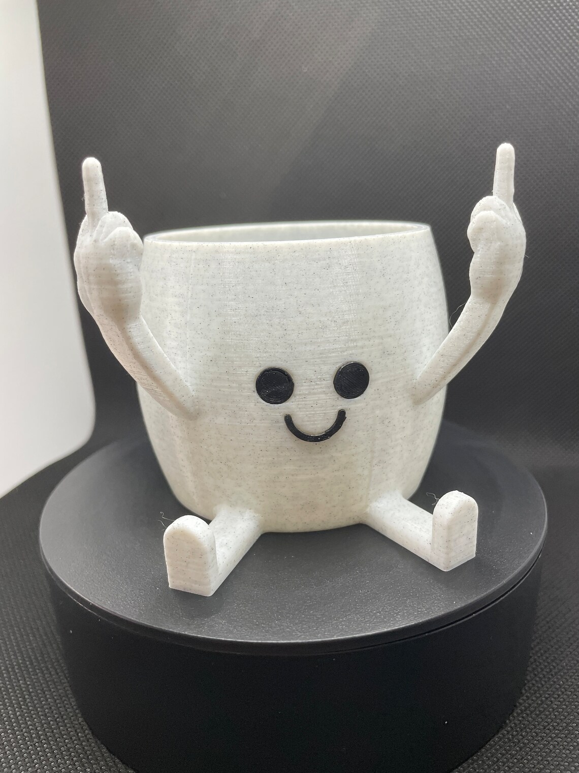 Happy Middle Finger Plant Pot Unique Cute Succulent Planter ...