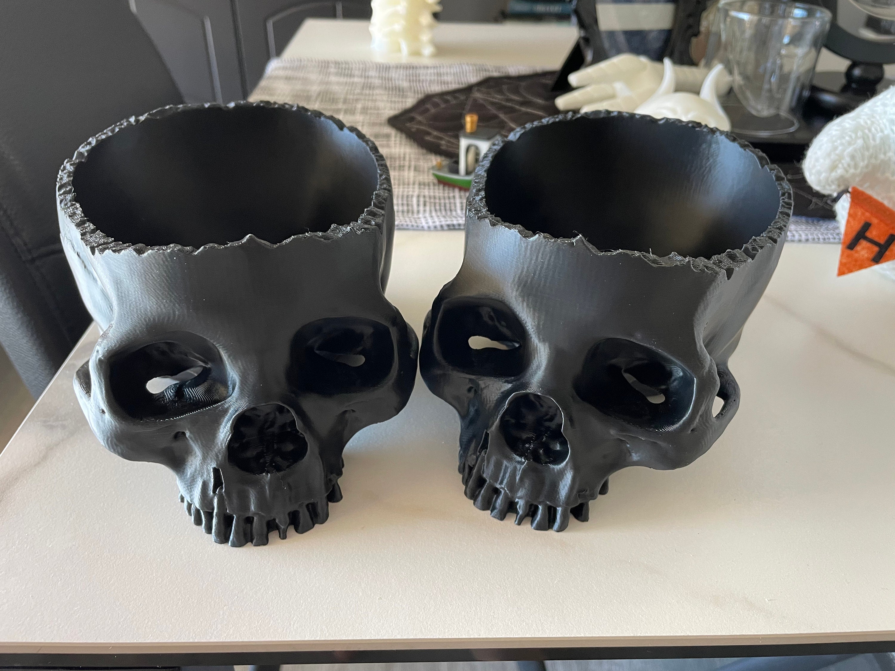 Spooky Skull Bowl Halloween Bowl Realistic Skull Candy Bowl 3D Printed ...
