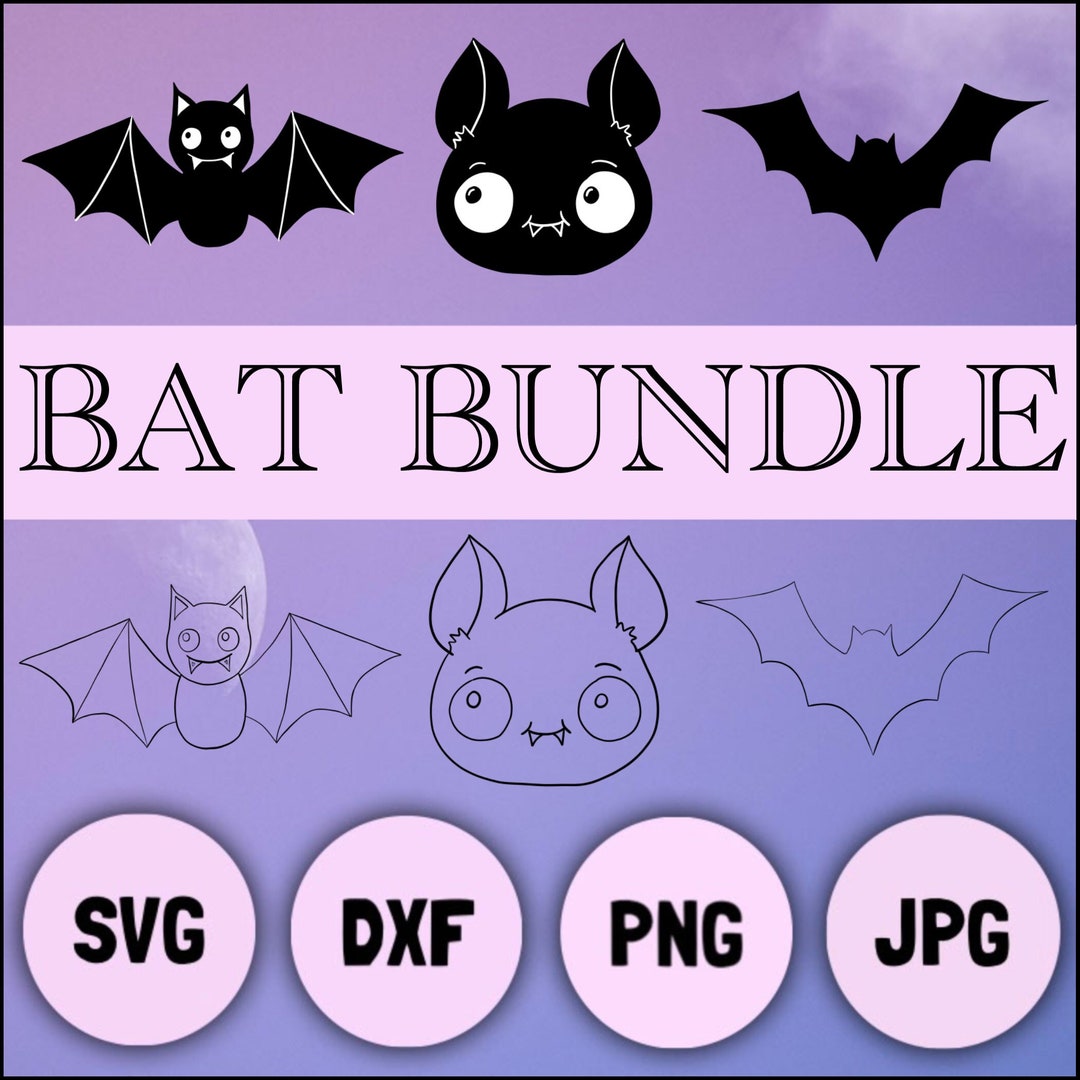 Bat SVG Bundle Halloween Bat SVG Bat Halloween PNG Jpg - Etsy