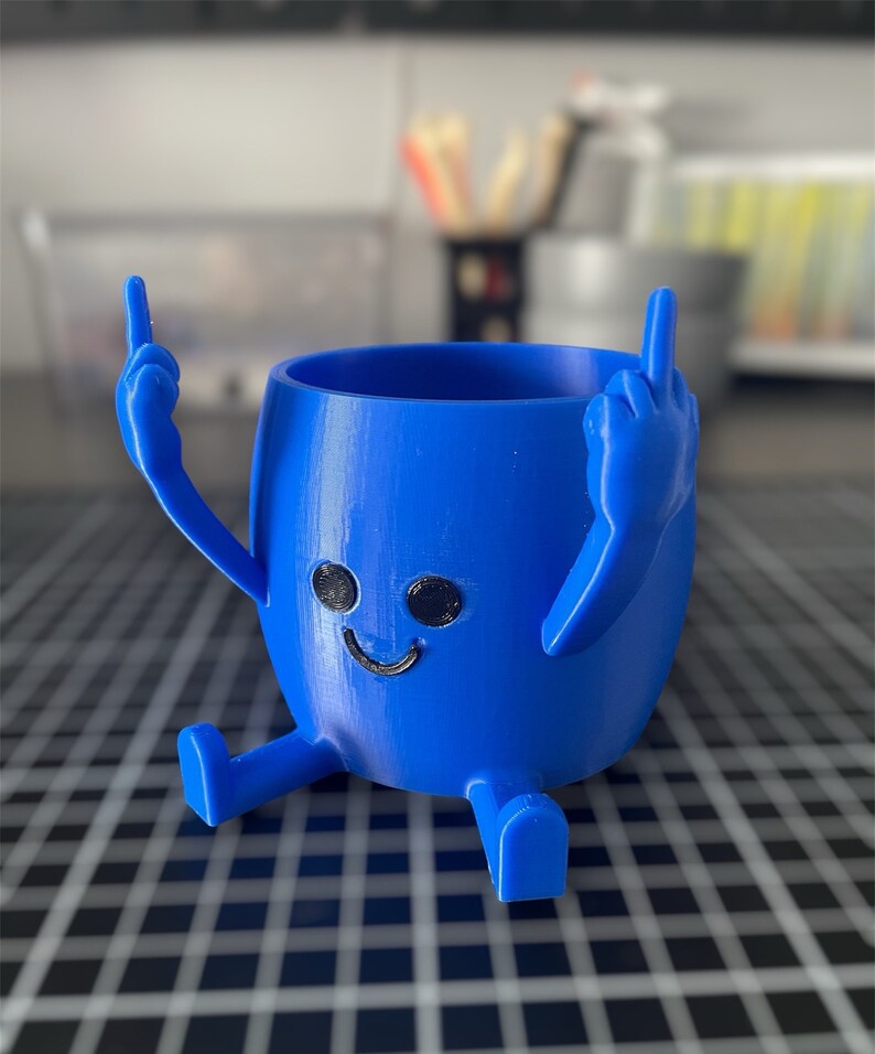 Happy Middle Finger Plant Pot Unique Cute Succulent Planter ...