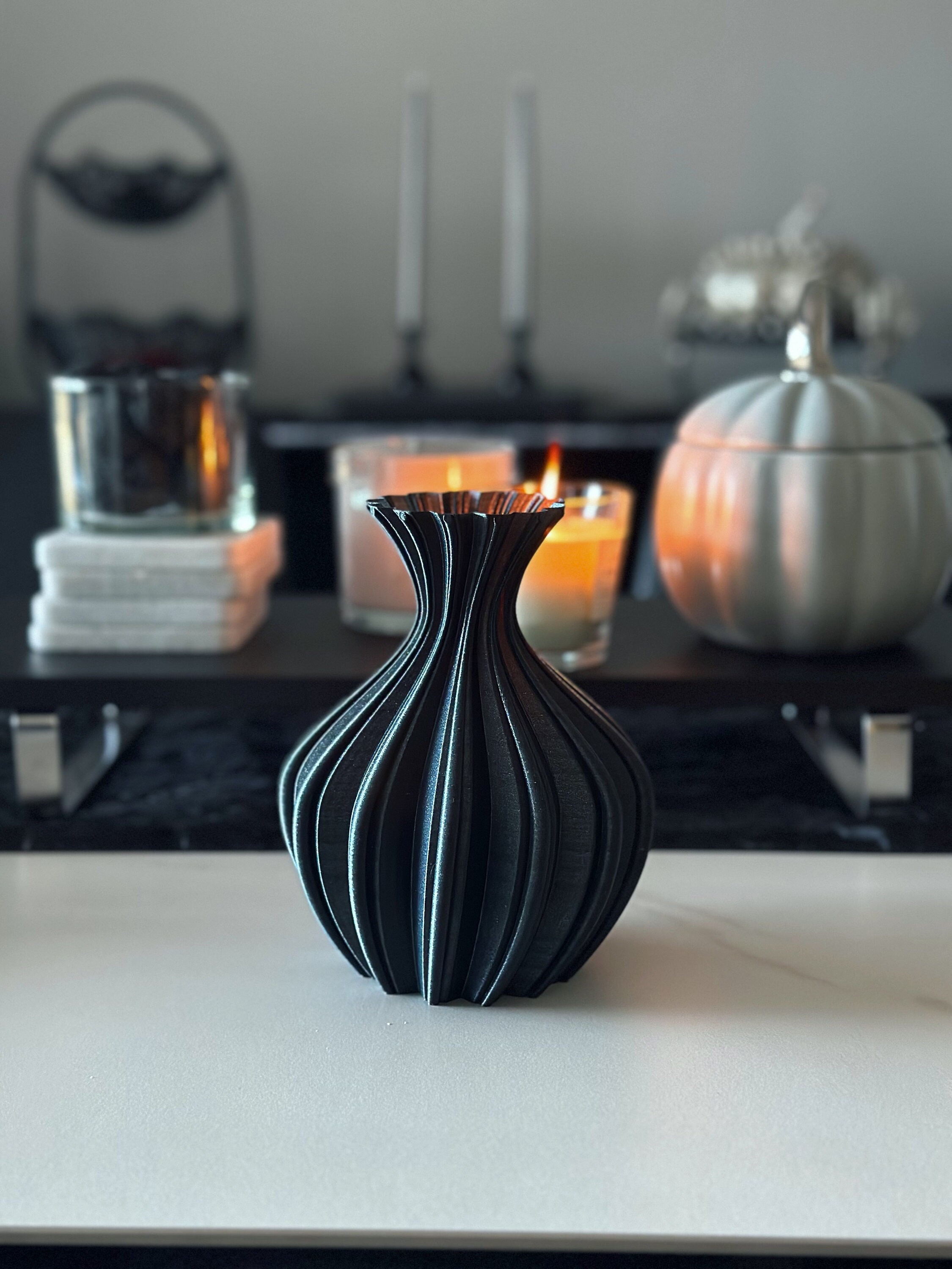 Gothic Vase Decor | Baroque Belly Goth Flower Display | Unique Bespoke ...