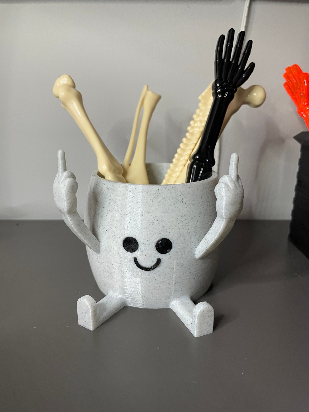 Happy Middle Finger Plant Pot Unique Cute Succulent Planter ...