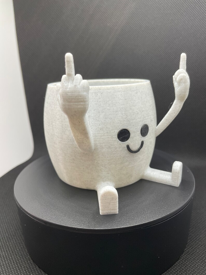 Happy Middle Finger Plant Pot Unique Cute Succulent Planter ...