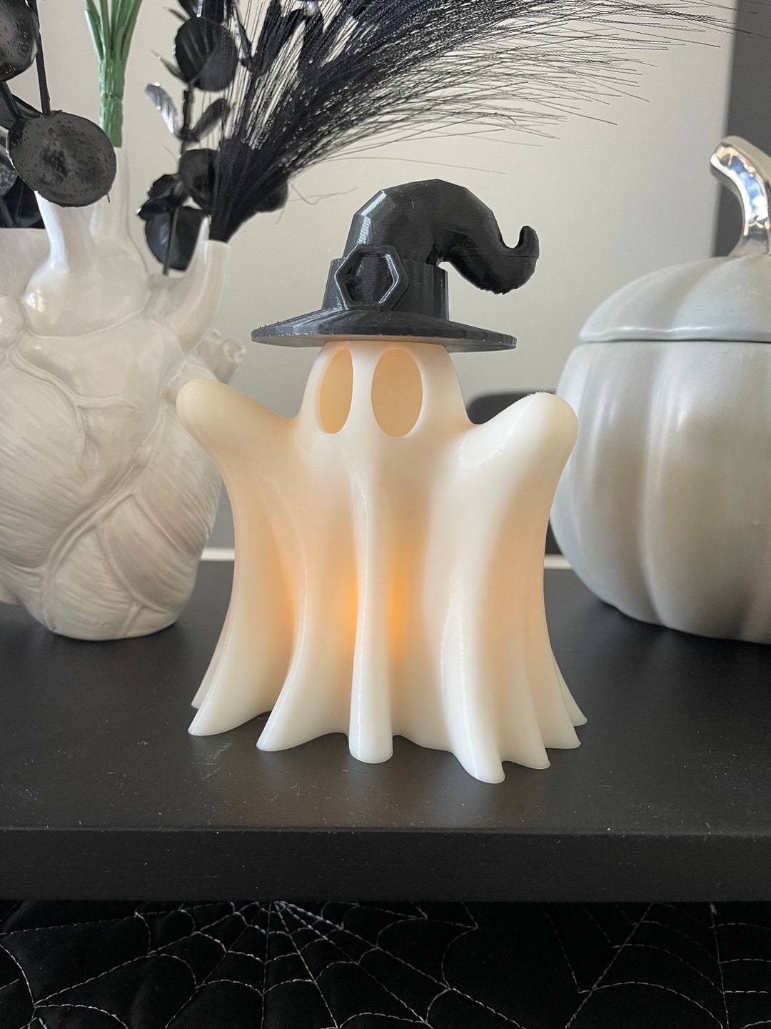 3D Printed Ghost Halloween Decoration Tealight Light up Decor - Etsy