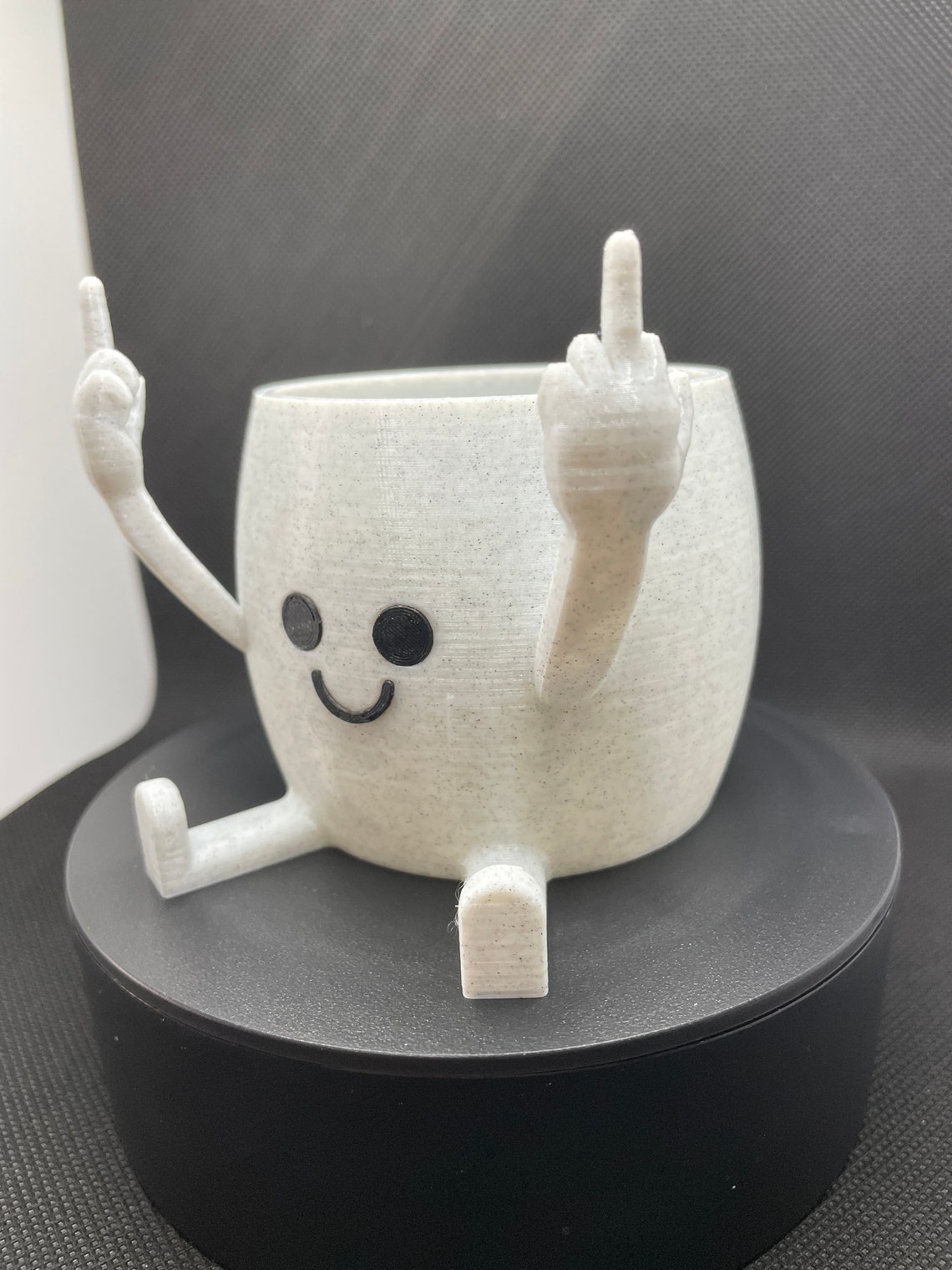 Happy Middle Finger Plant Pot Unique Cute Succulent Planter ...