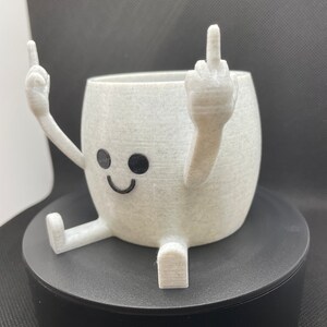 Happy Middle Finger Plant Pot Unique Cute Succulent Planter ...