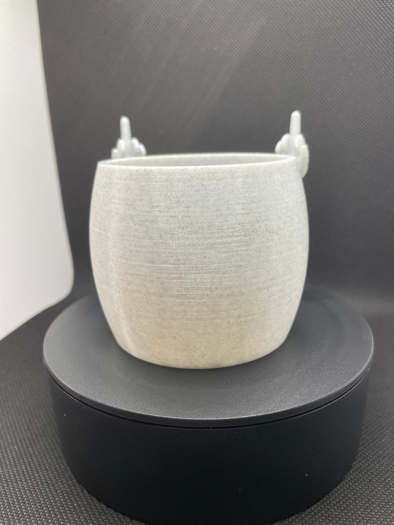 Happy Middle Finger Plant Pot Unique Cute Succulent Planter ...