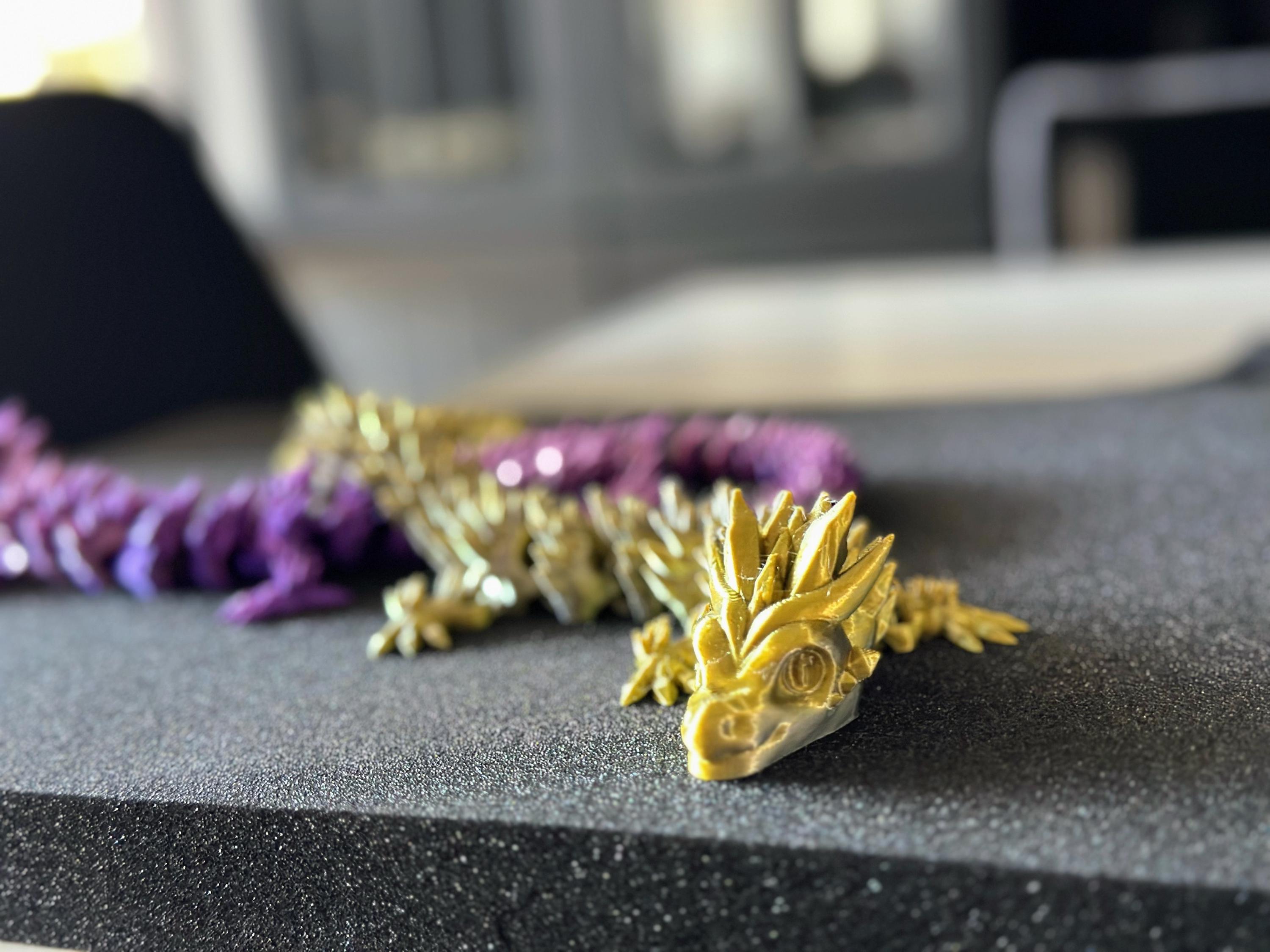 Crystal Dragon Fleixble | Articulated Fidget Toy | 3D Printed Silky ...