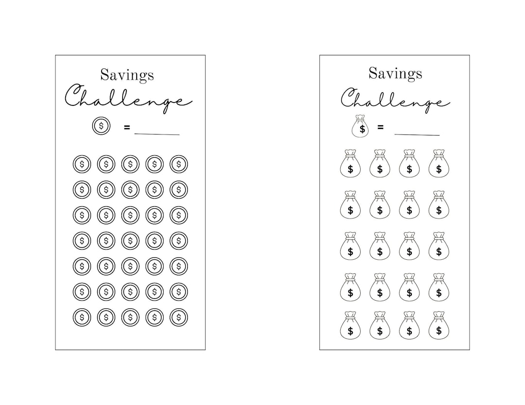 A6 Printable Savings Challenges - Etsy