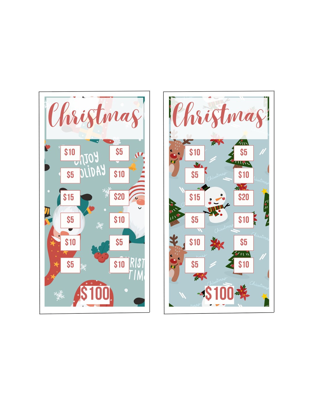 A6 Printable Christmas Savings Challenge - Etsy