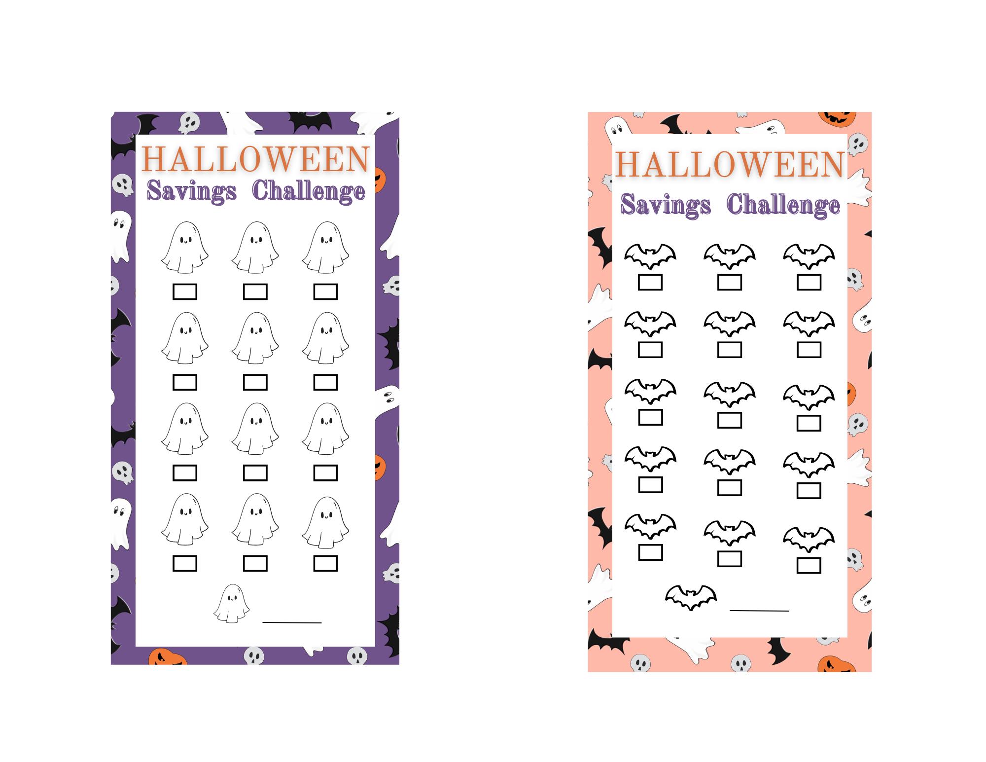 Halloween Savings Challenge Printable - Etsy